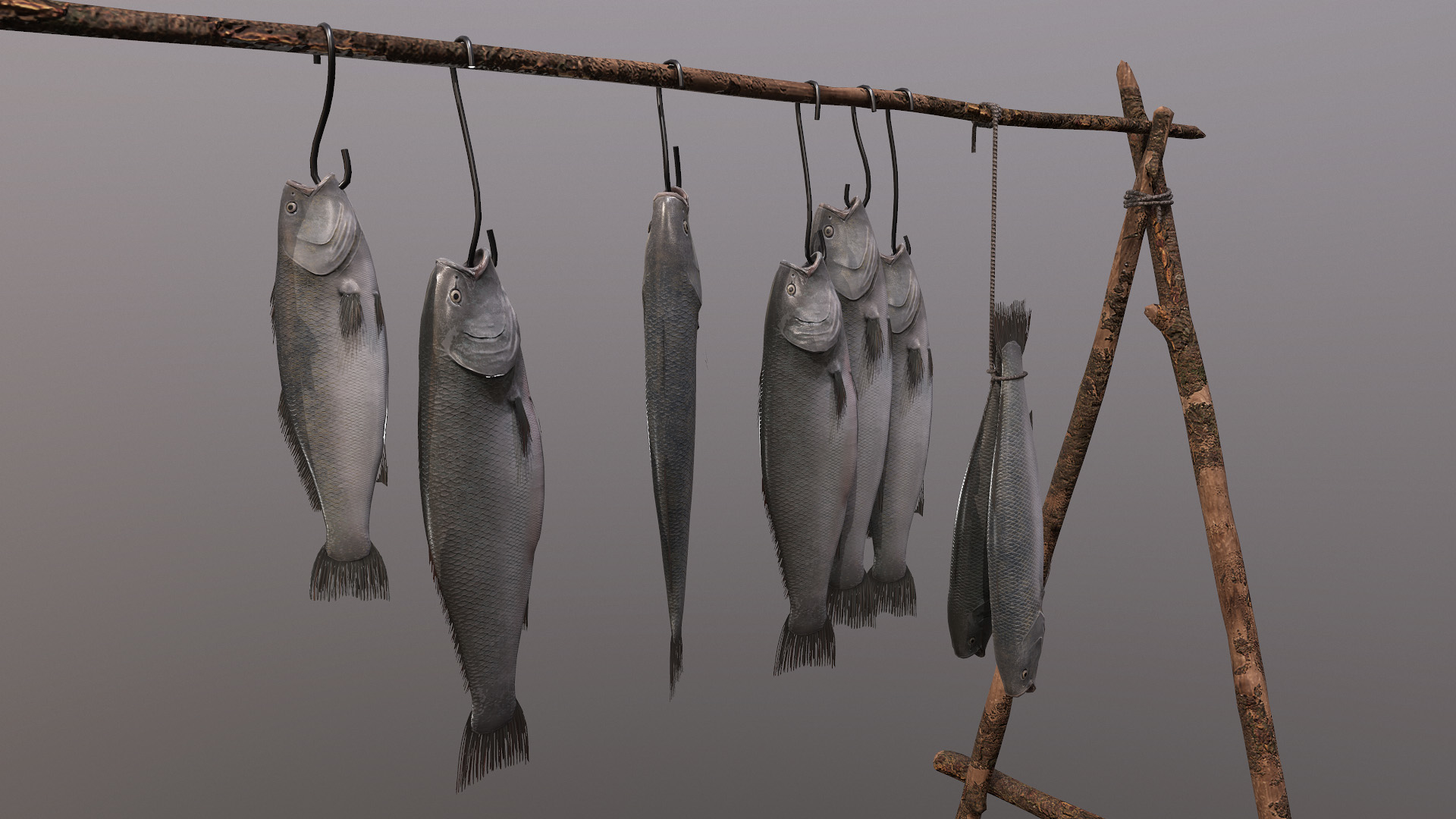 Fish rack 3D model - TurboSquid 1509045