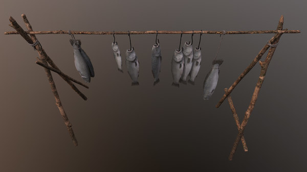 Fish rack 3D model - TurboSquid 1509045