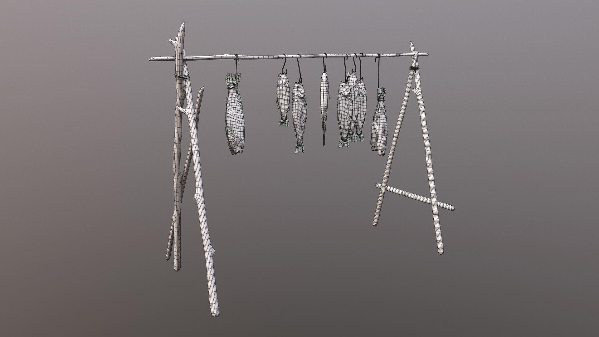 Fish rack 3D model - TurboSquid 1509045