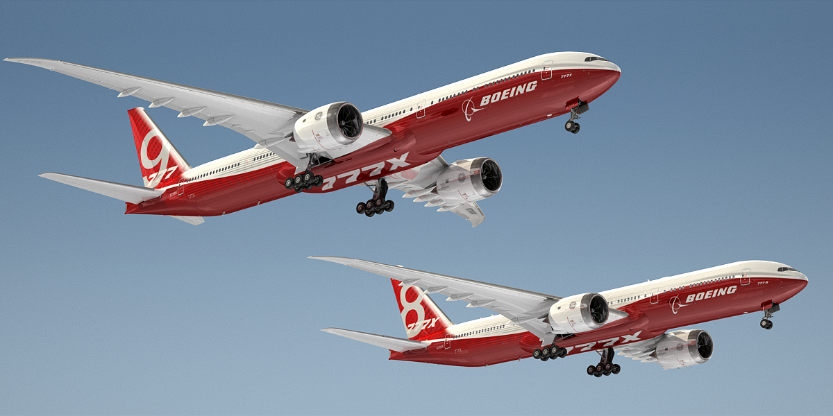 Boeing 777x family aircrafts 3D model - TurboSquid 1509146
