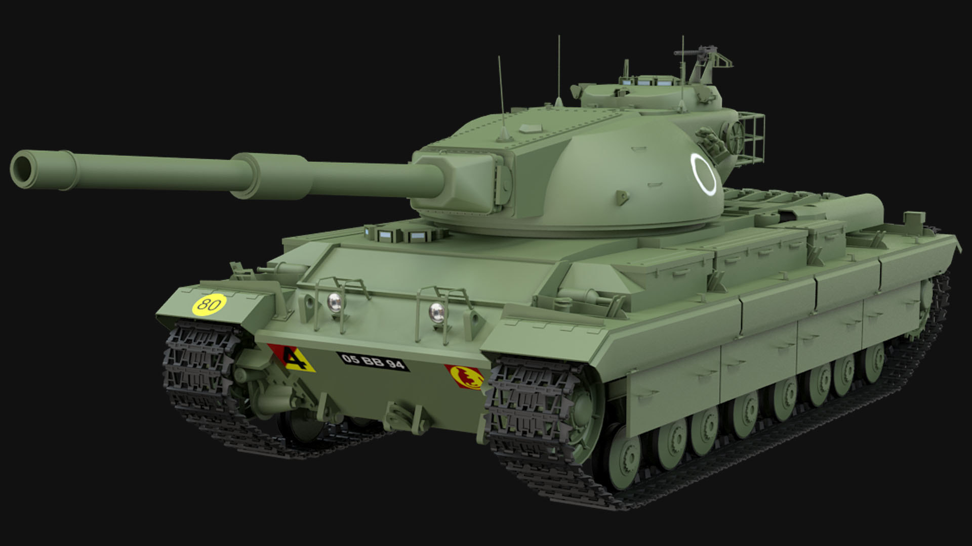 Fv 214 conqueror 3D model - TurboSquid 1509143