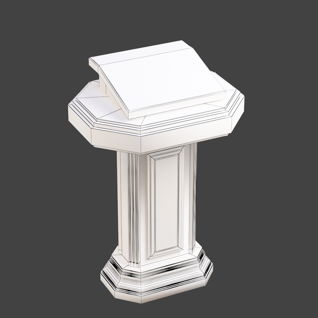 modelo 3d Púlpito de madera - TurboSquid 1509344