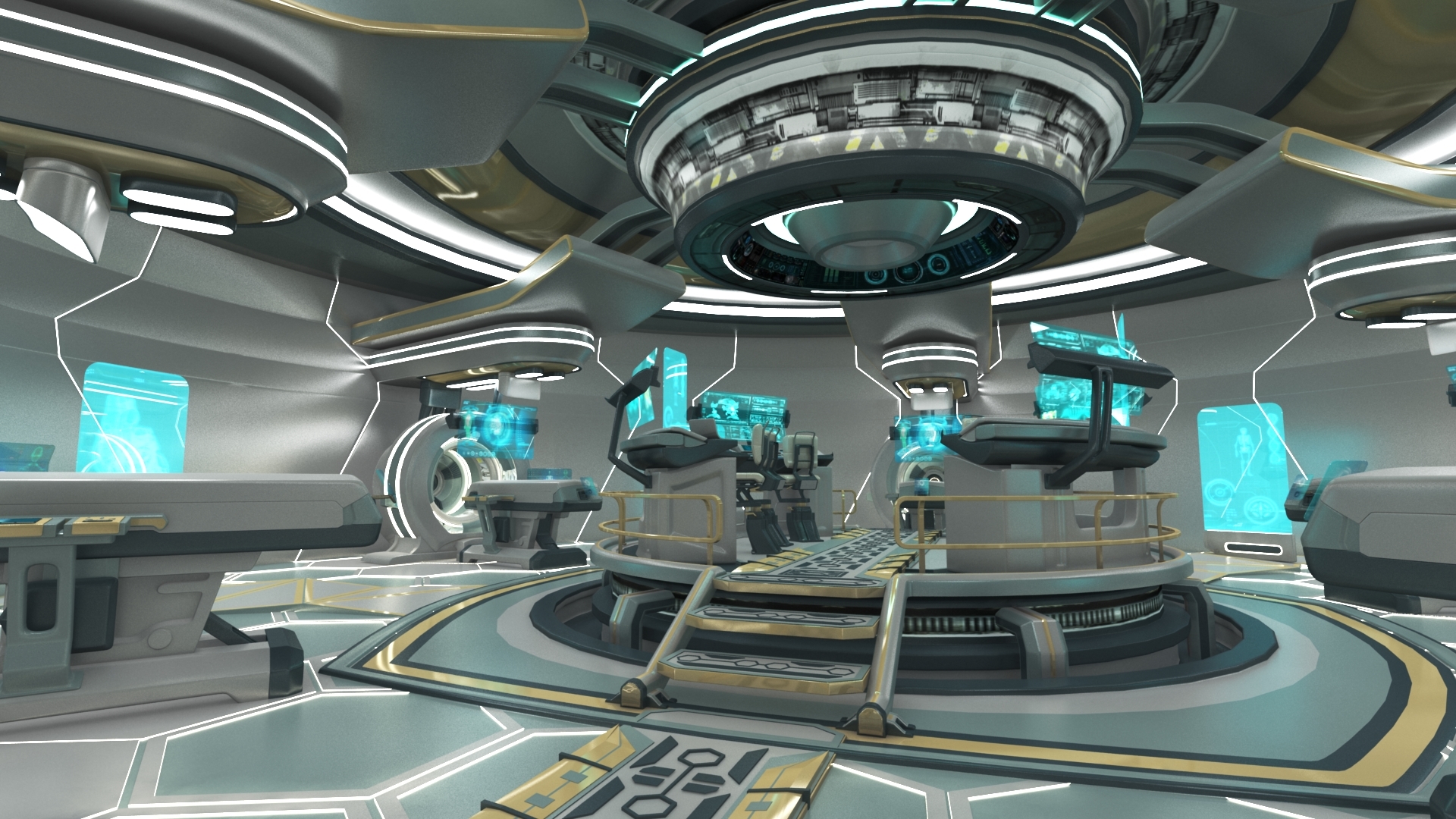 Scifi futuristic labratory control 3D model - TurboSquid 1509401