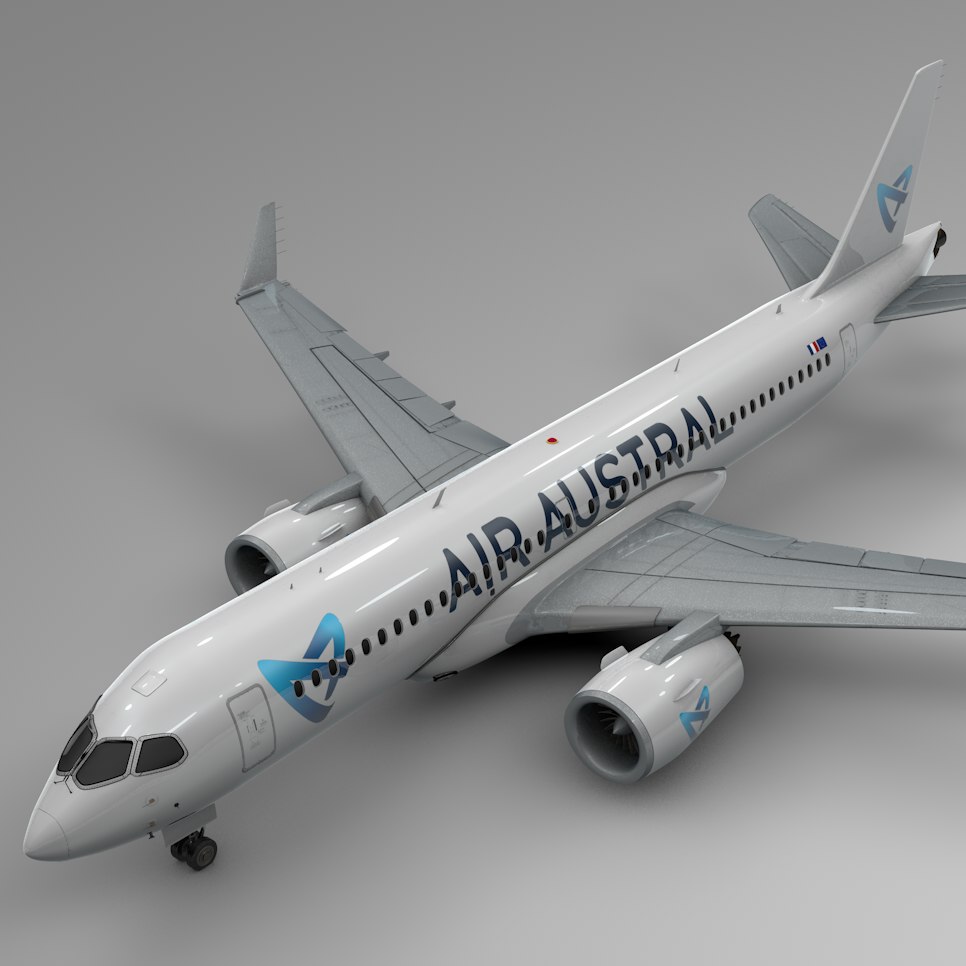 3D air austral airbus a220-300 - TurboSquid 1509431