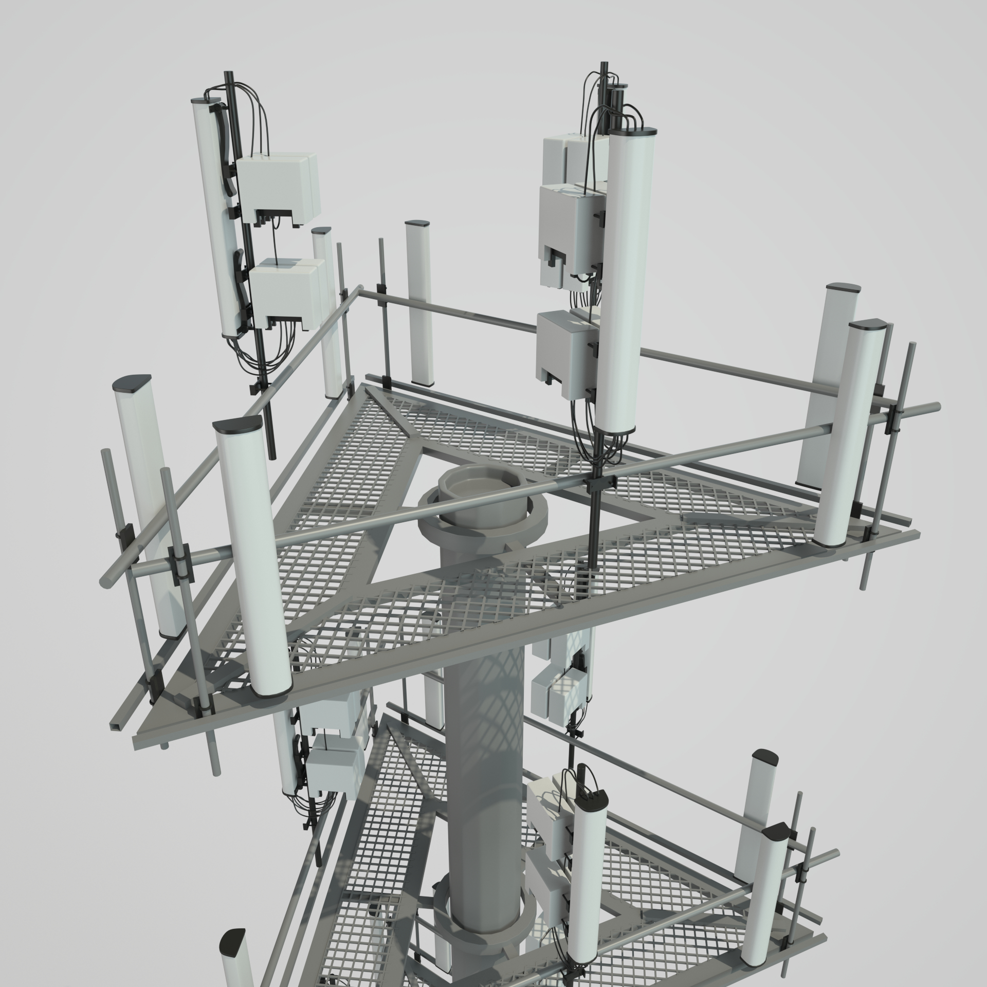 3D cellular tower site model - TurboSquid 1509501
