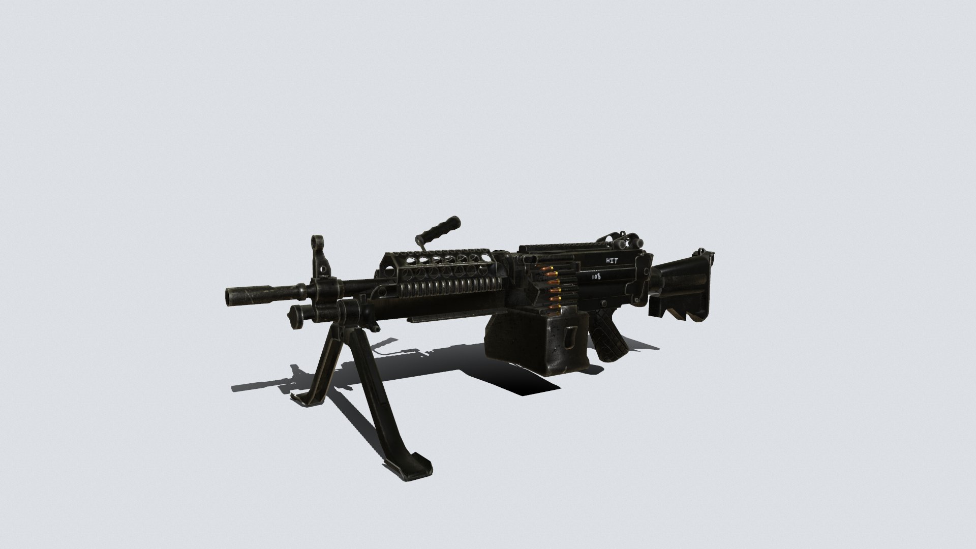 modelo 3d Ametralladora ligera M249 - TurboSquid 1509608