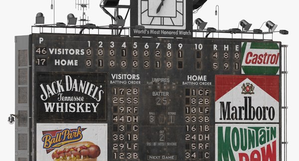 Baseball classic scoreboard 3D - TurboSquid 1508754