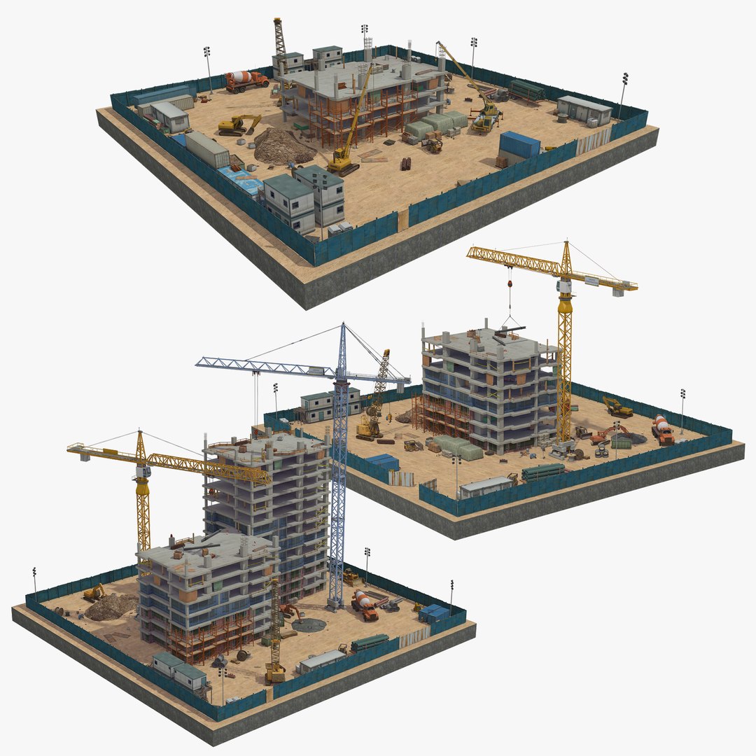 3D 3 construction scenes - TurboSquid 1509835