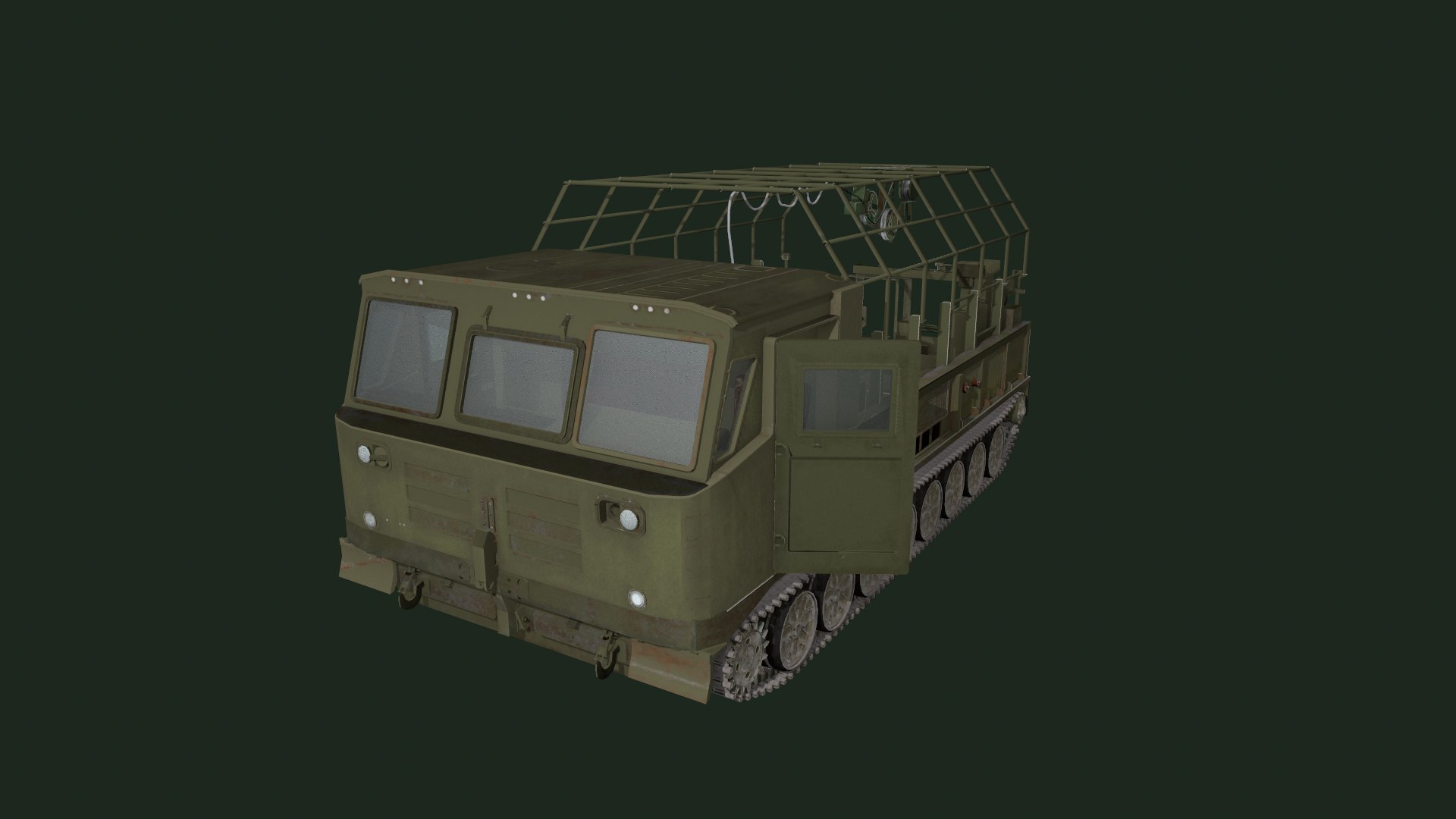 3D abandoned artillery truck ats model - TurboSquid 1509914