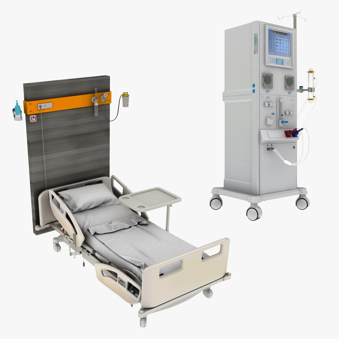 Hospital bed dialysis machine 3D model - TurboSquid 1510242