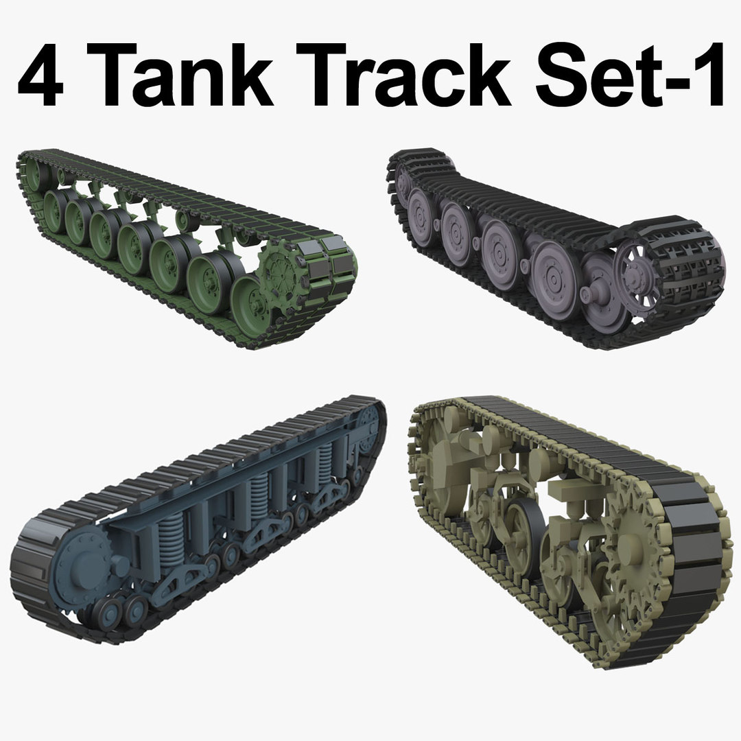 1 tank track 3D model - TurboSquid 1510271