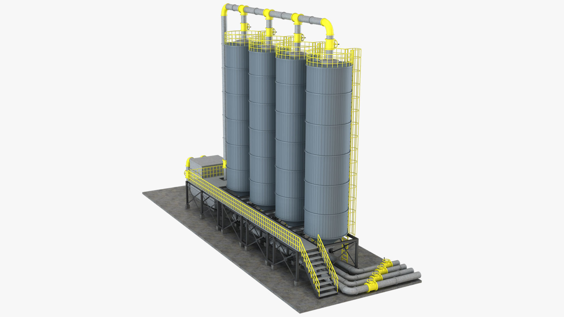 3D industrial silo 1 - TurboSquid 1510272