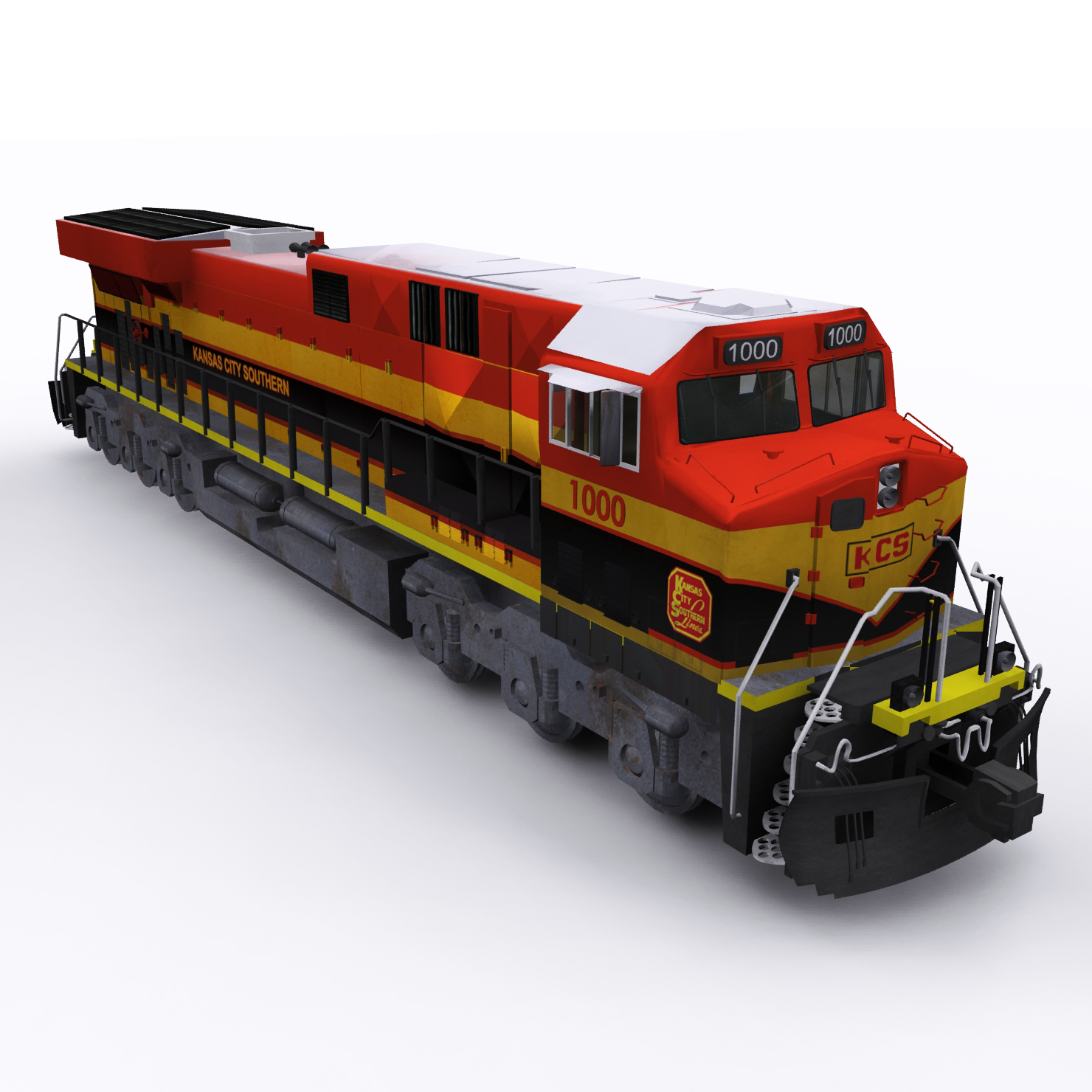 Kcs ge locomotive 3D model - TurboSquid 1510371