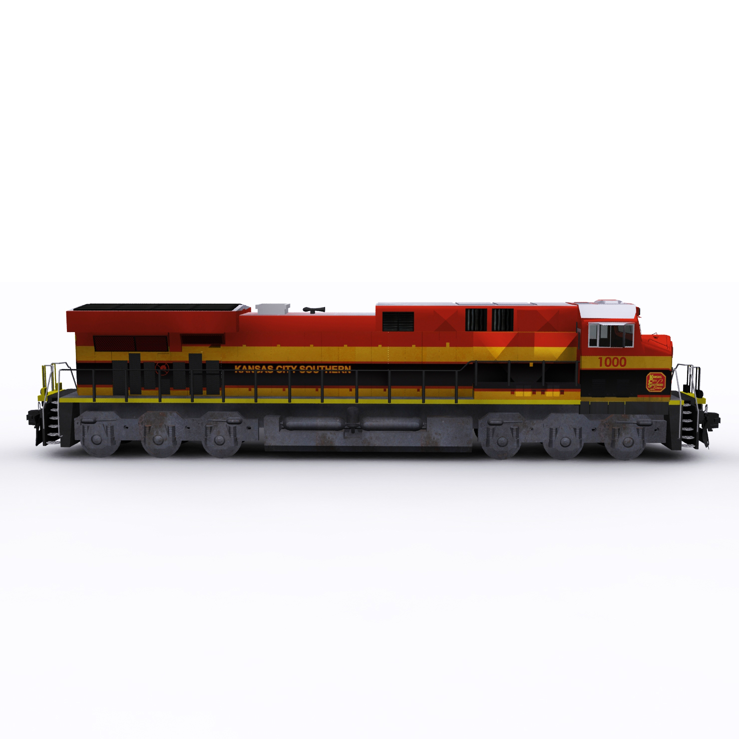 Kcs ge locomotive 3D model - TurboSquid 1510371