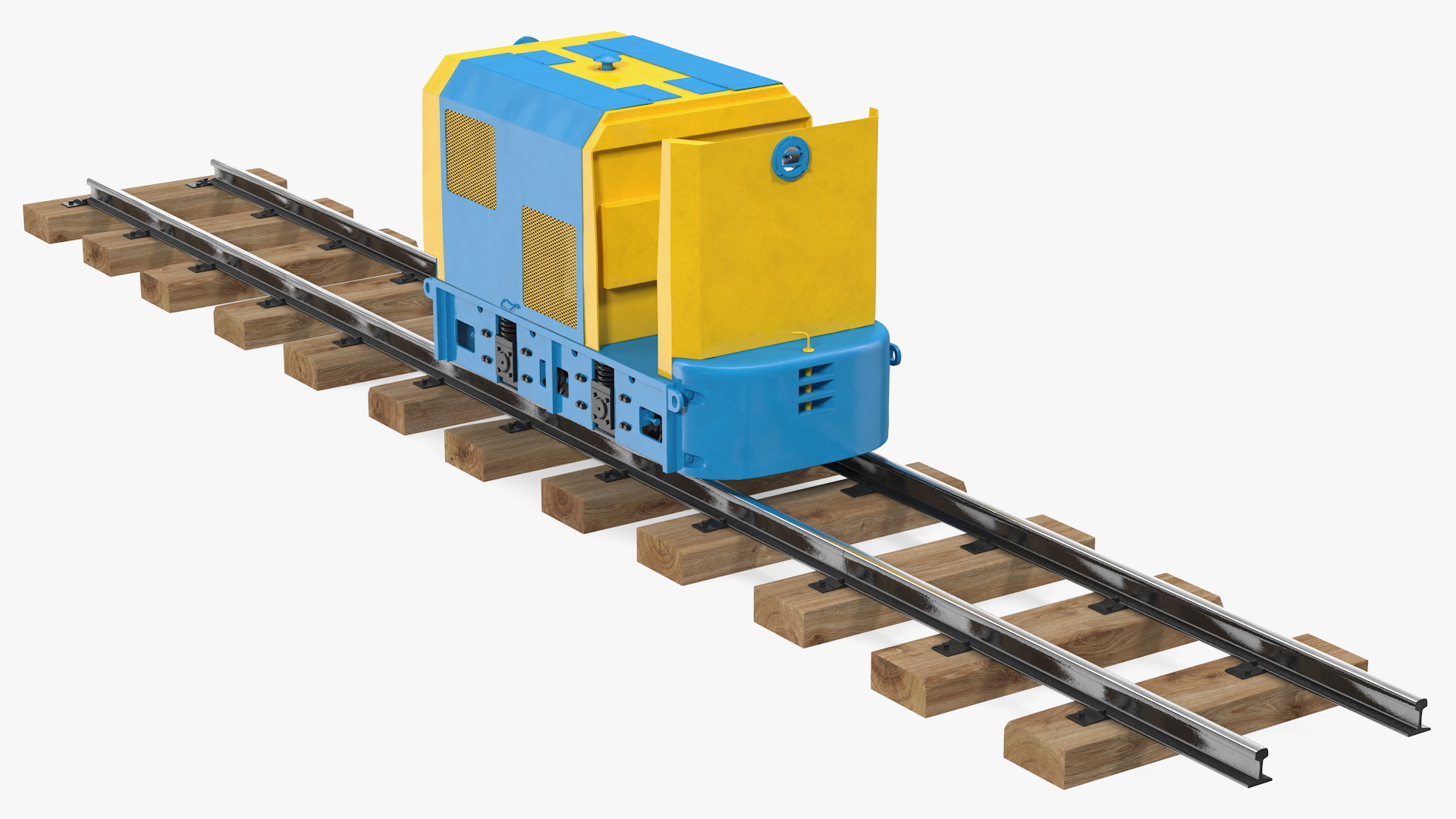 Mining Locomotive on Railway Section Modelo 3D - TurboSquid 1511200