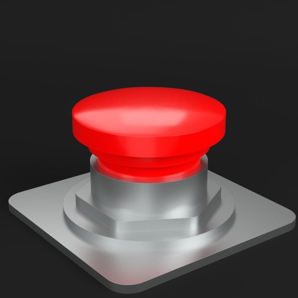 Red button 3D model - TurboSquid 1511146