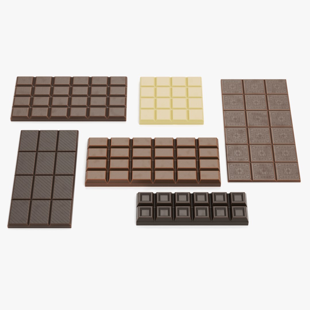 3D chocolate bars model - TurboSquid 1511317
