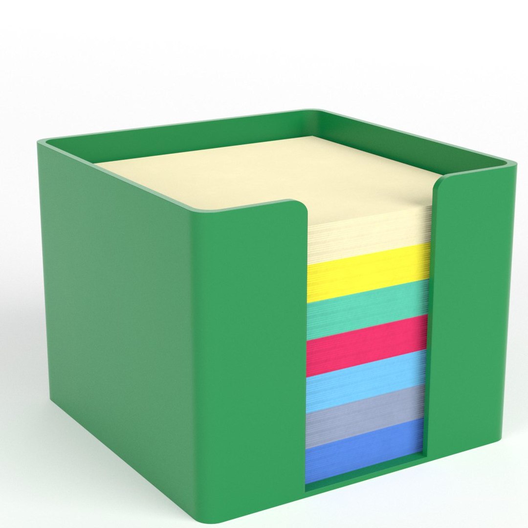 3D notes cube holder - TurboSquid 1511322