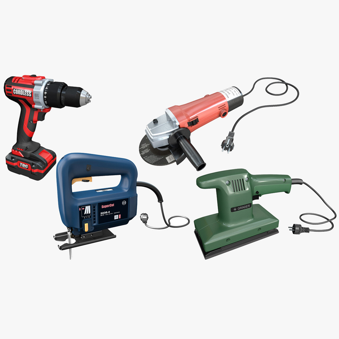 3D power tools cordless drill - TurboSquid 1511348
