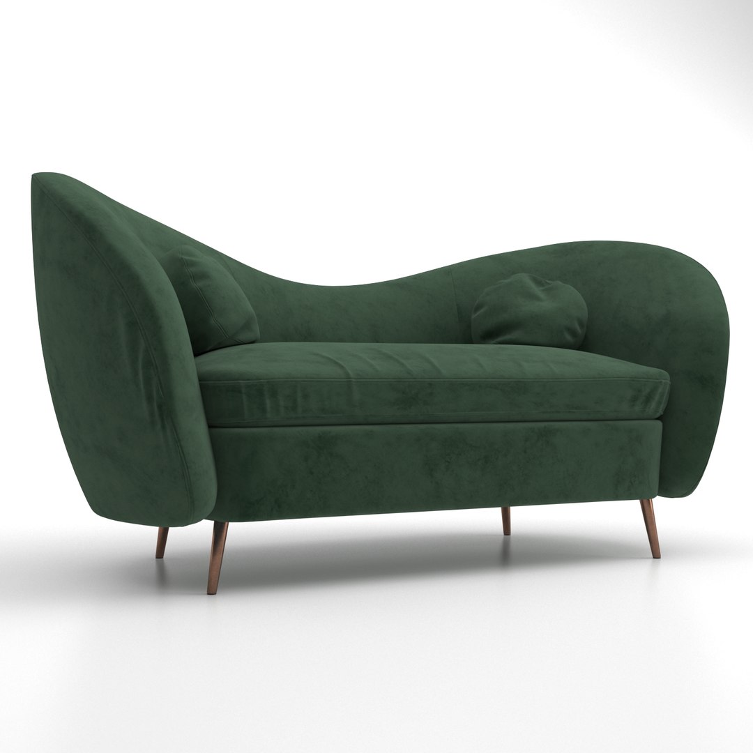 3D model kooper 2 seater sofa - TurboSquid 1511363