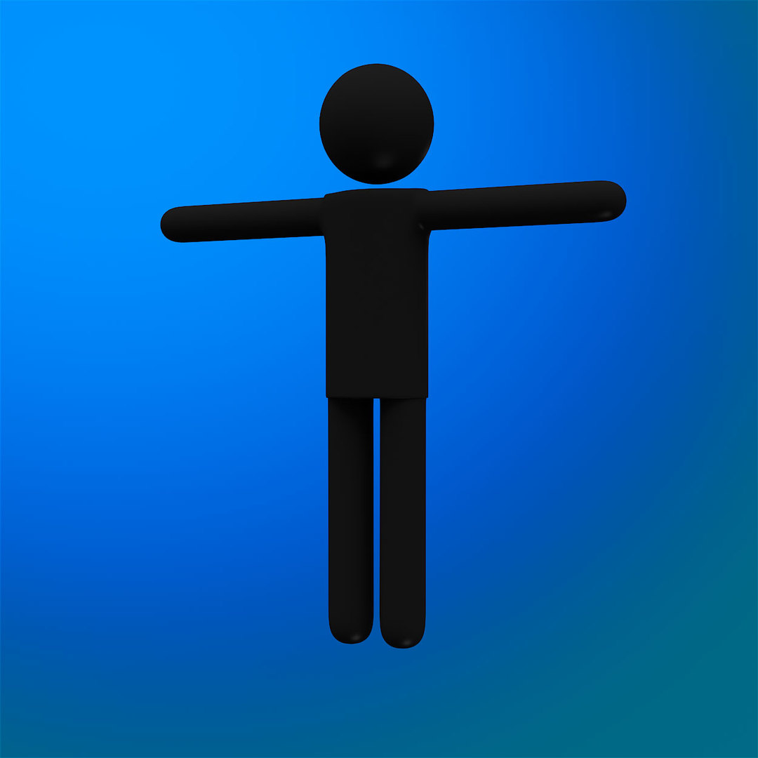 Stickman stickgirl model - TurboSquid 1511517
