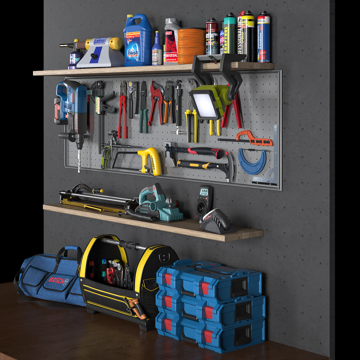3D garage tools model - TurboSquid 1511545