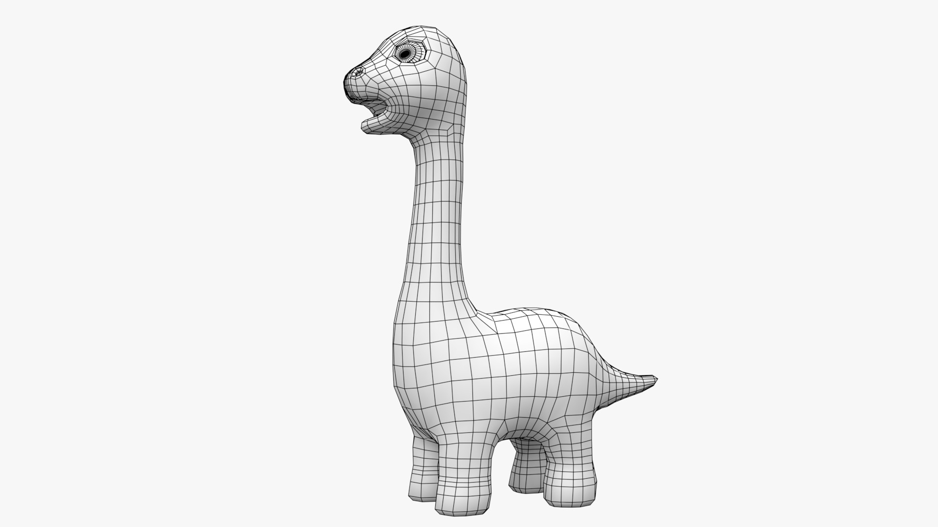 Cartoon baby brontosaurus 3D - TurboSquid 1511071