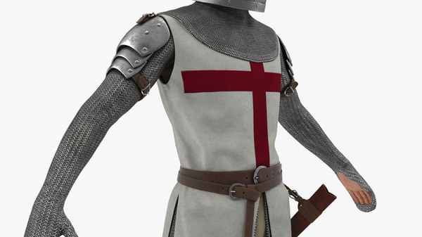 3D knight templar t-pose set - TurboSquid 1511841