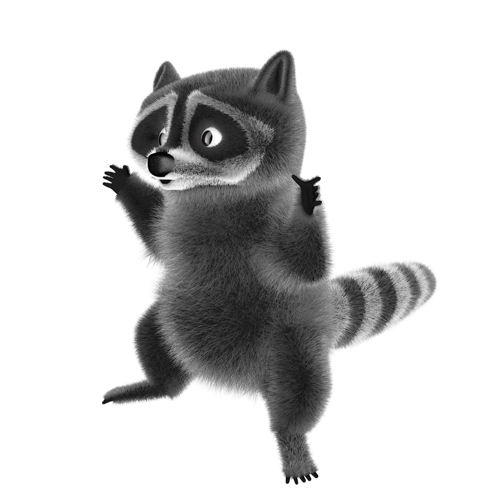 Raccoon cartoon character 3D - TurboSquid 1512094