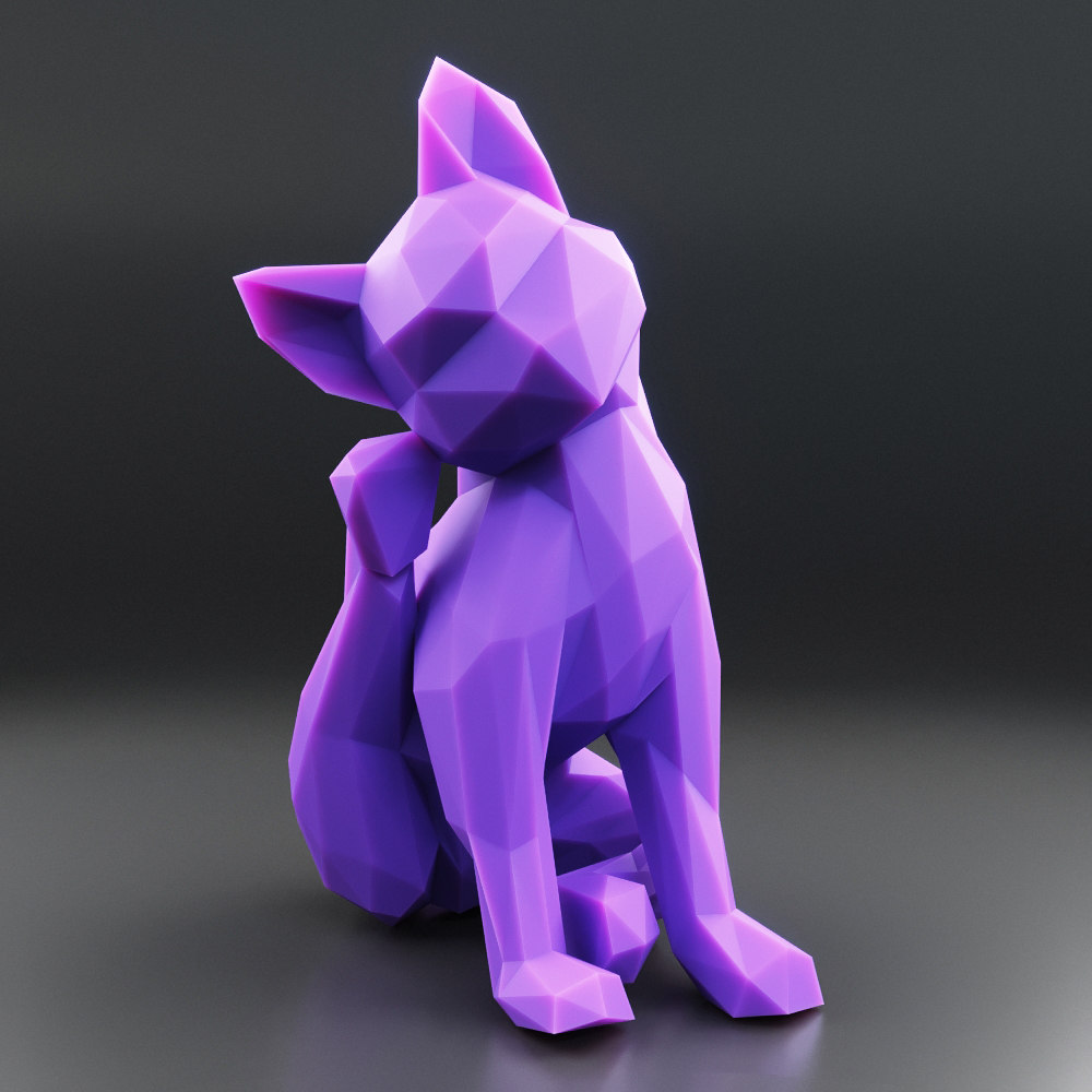 Gatinho Low Poly 5 Modelo 3D - TurboSquid 1512144