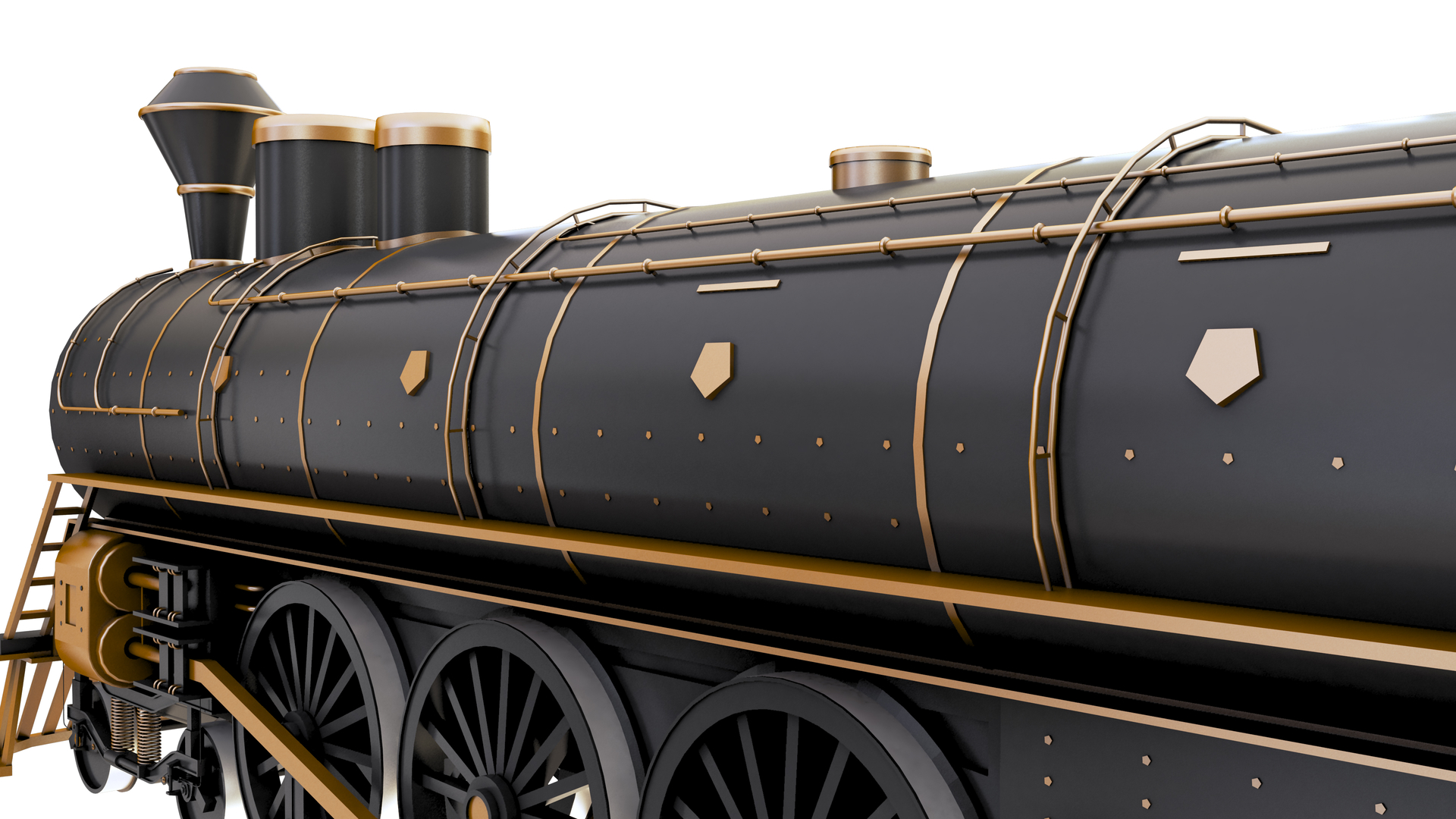 3D steam train locomotive - TurboSquid 1512142