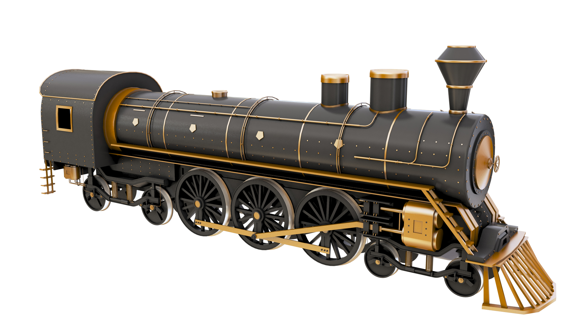 3D steam train locomotive - TurboSquid 1512142