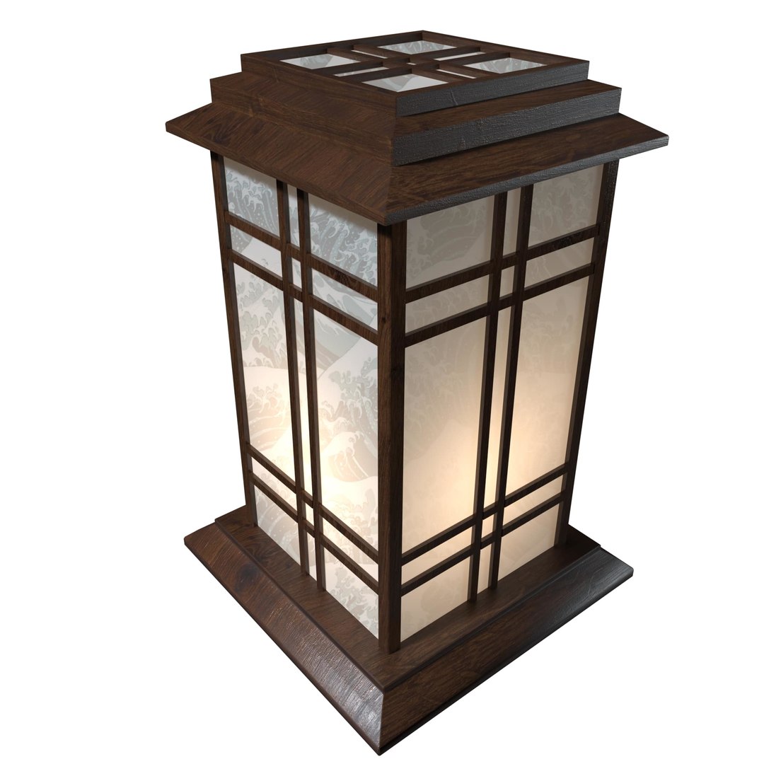 Japanese lamp 3D model - TurboSquid 1512428
