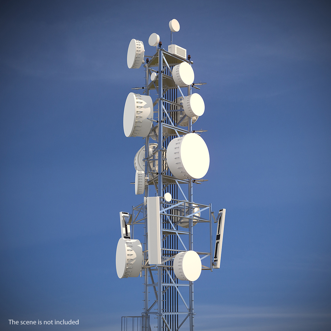 Cellular towers 3 cells 3D - TurboSquid 1512556