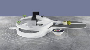 3ds max modern reception desk