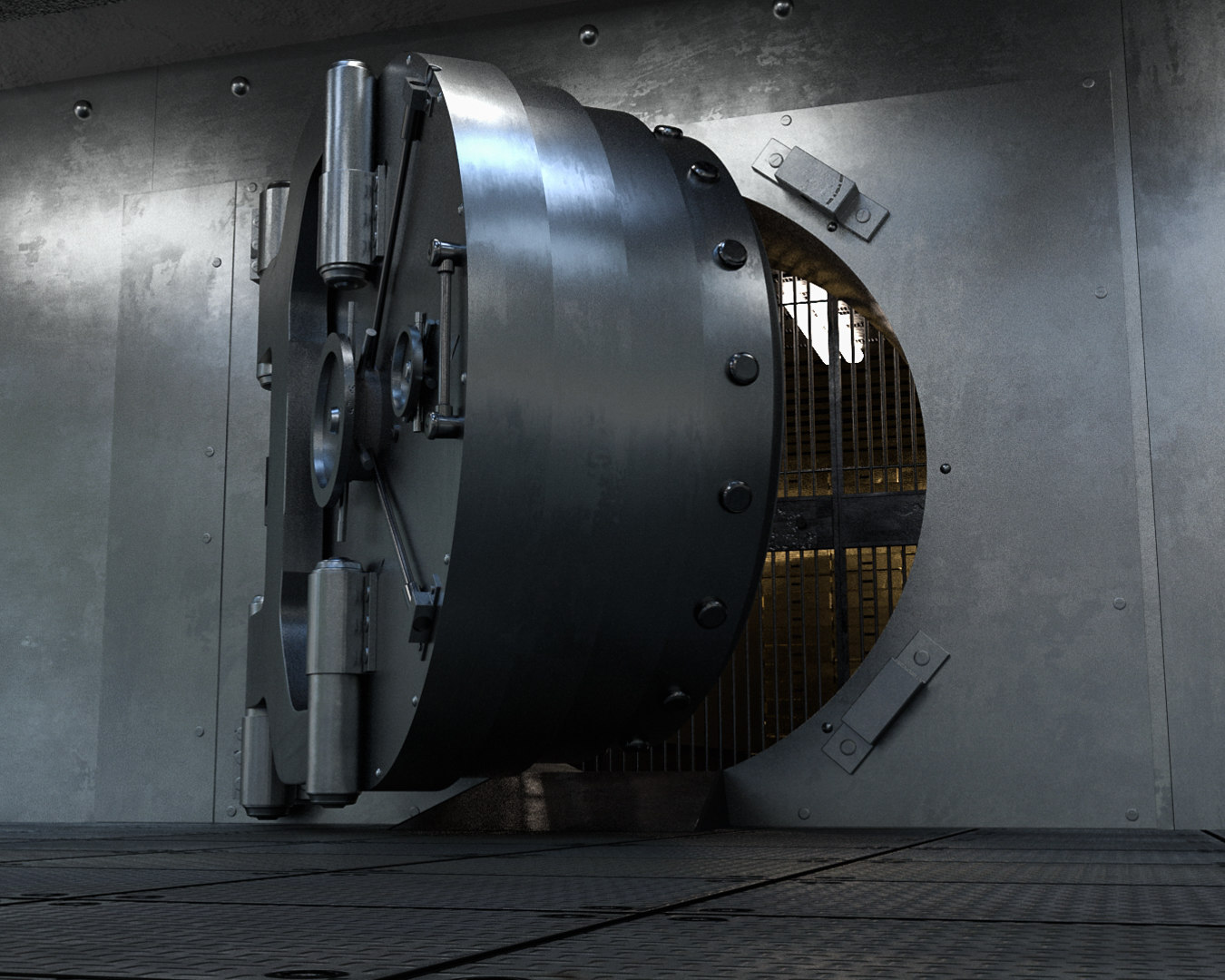 Bank vault model - TurboSquid 1512598