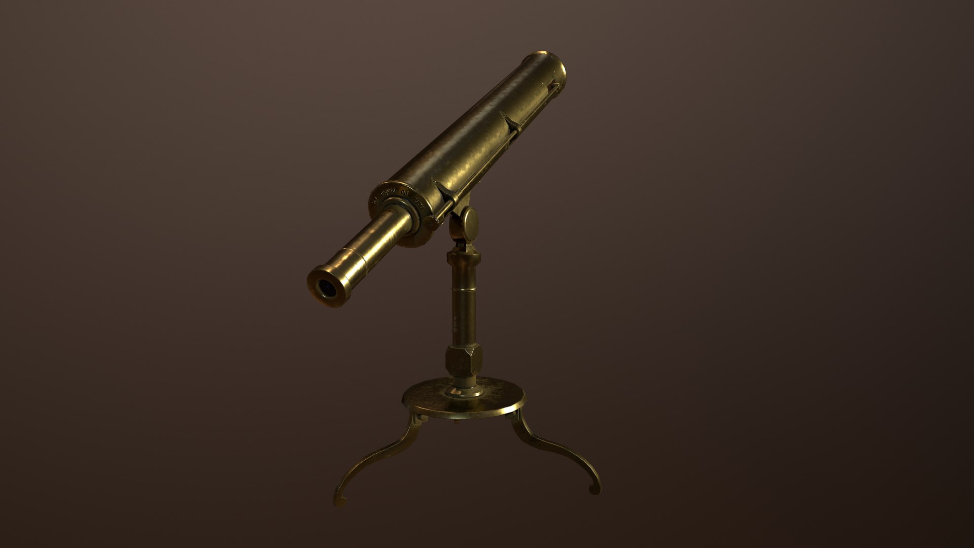 Old astronomy telescope pbr 3D model - TurboSquid 1512736