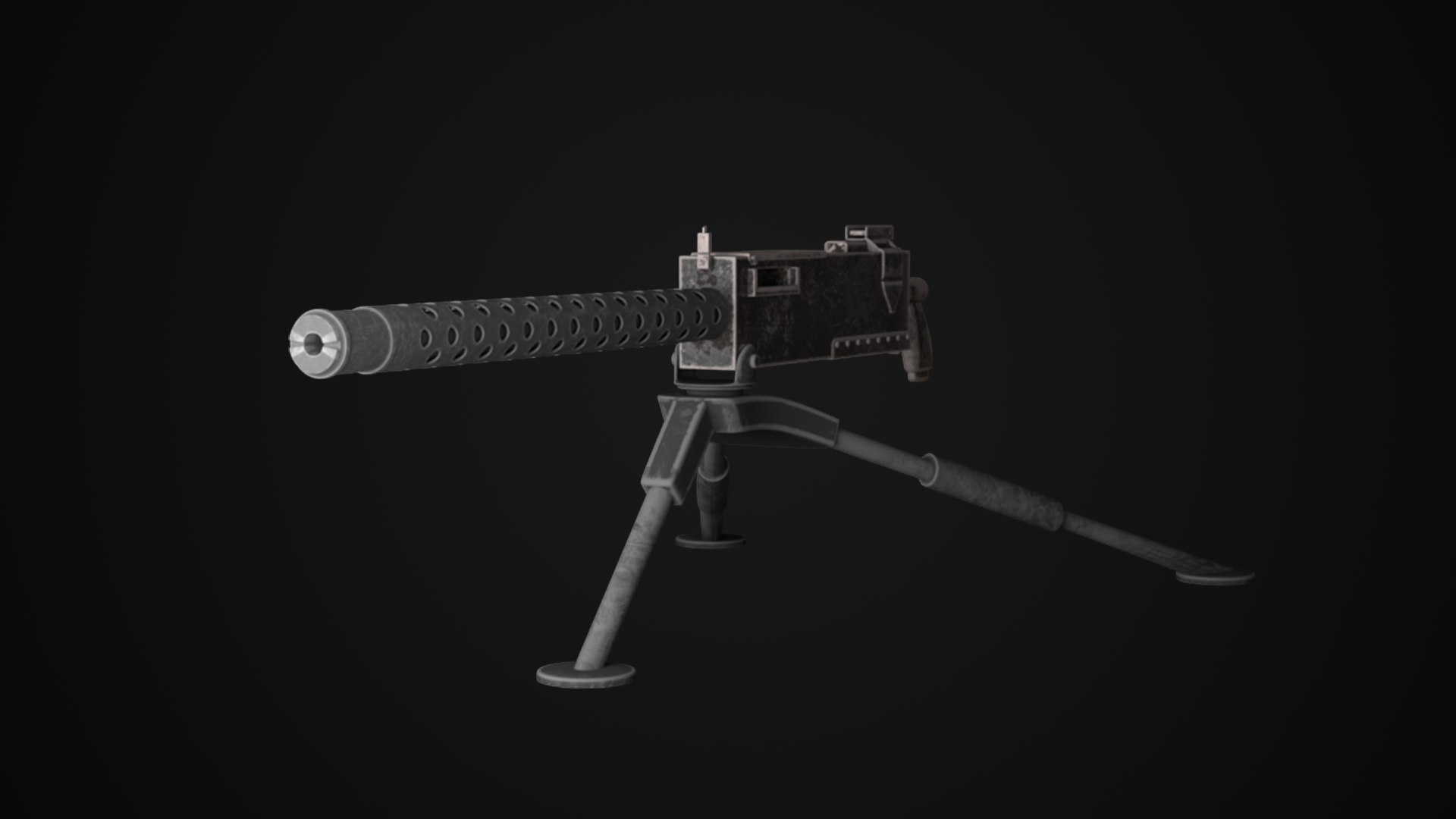 3D weapon m1919 browning machine model - TurboSquid 1513106