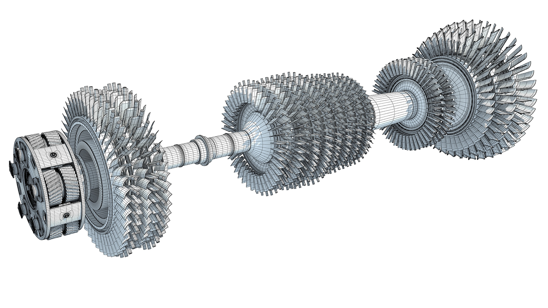 Aircraft engine turbine 3D model - TurboSquid 1513278