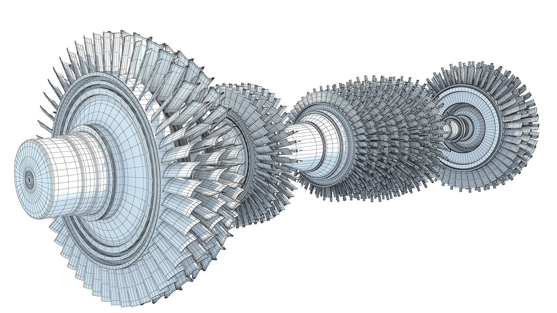 Aircraft engine turbine 3D model - TurboSquid 1513278