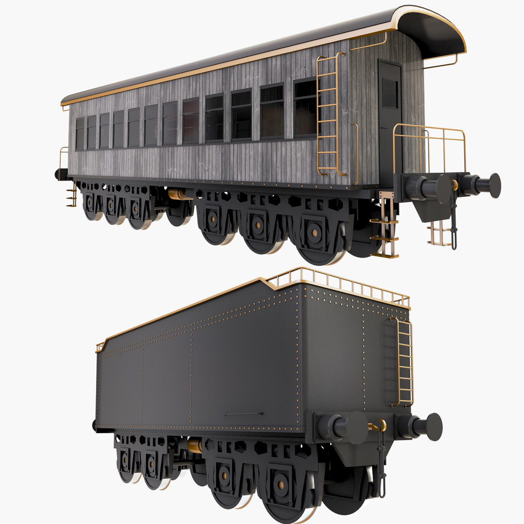 3D model railroad wagons - TurboSquid 1513298