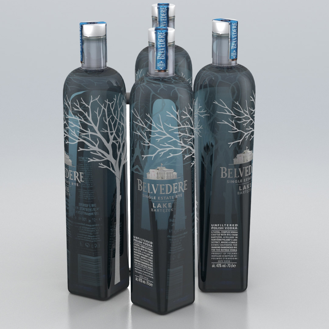 Alcohol bottle vodka 3D model - TurboSquid 1513308