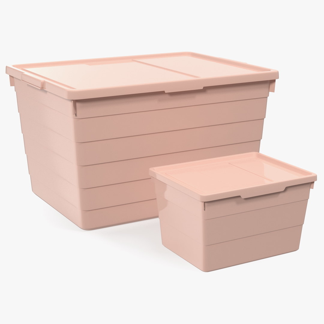 Pink plastic storage box 3D model - TurboSquid 1513513