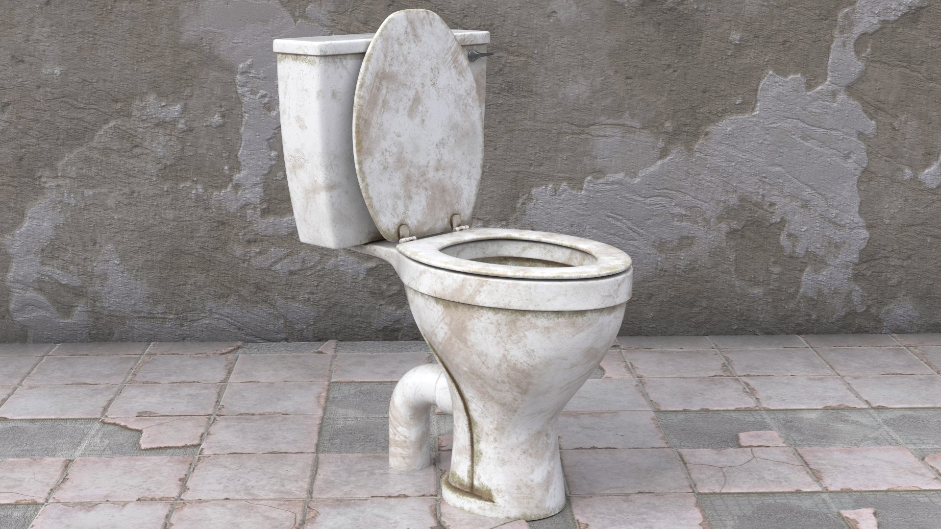 3D old toilet - TurboSquid 1513472
