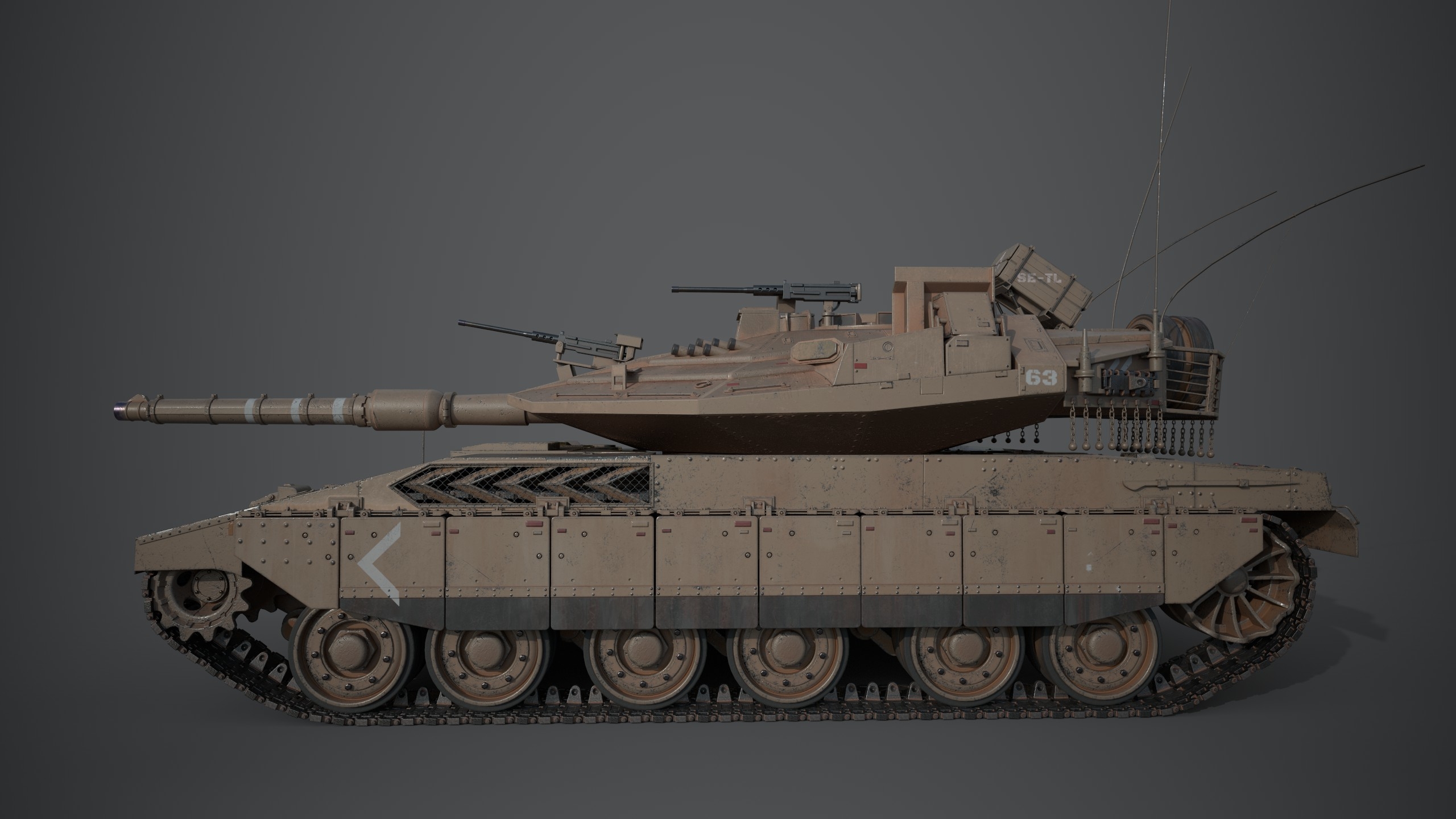Tank merkava 3D - TurboSquid 1513538