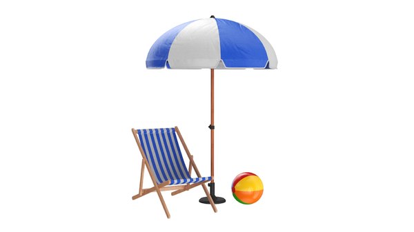 Beach set 3D model - TurboSquid 1513526