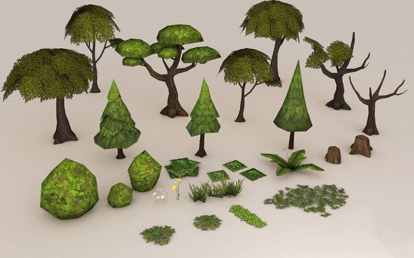 3d model boxwood potted planters