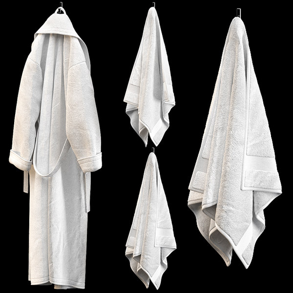 3d model bathrobe bath