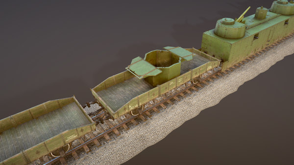 3D armored train bp-35 locomotive - TurboSquid 1513698