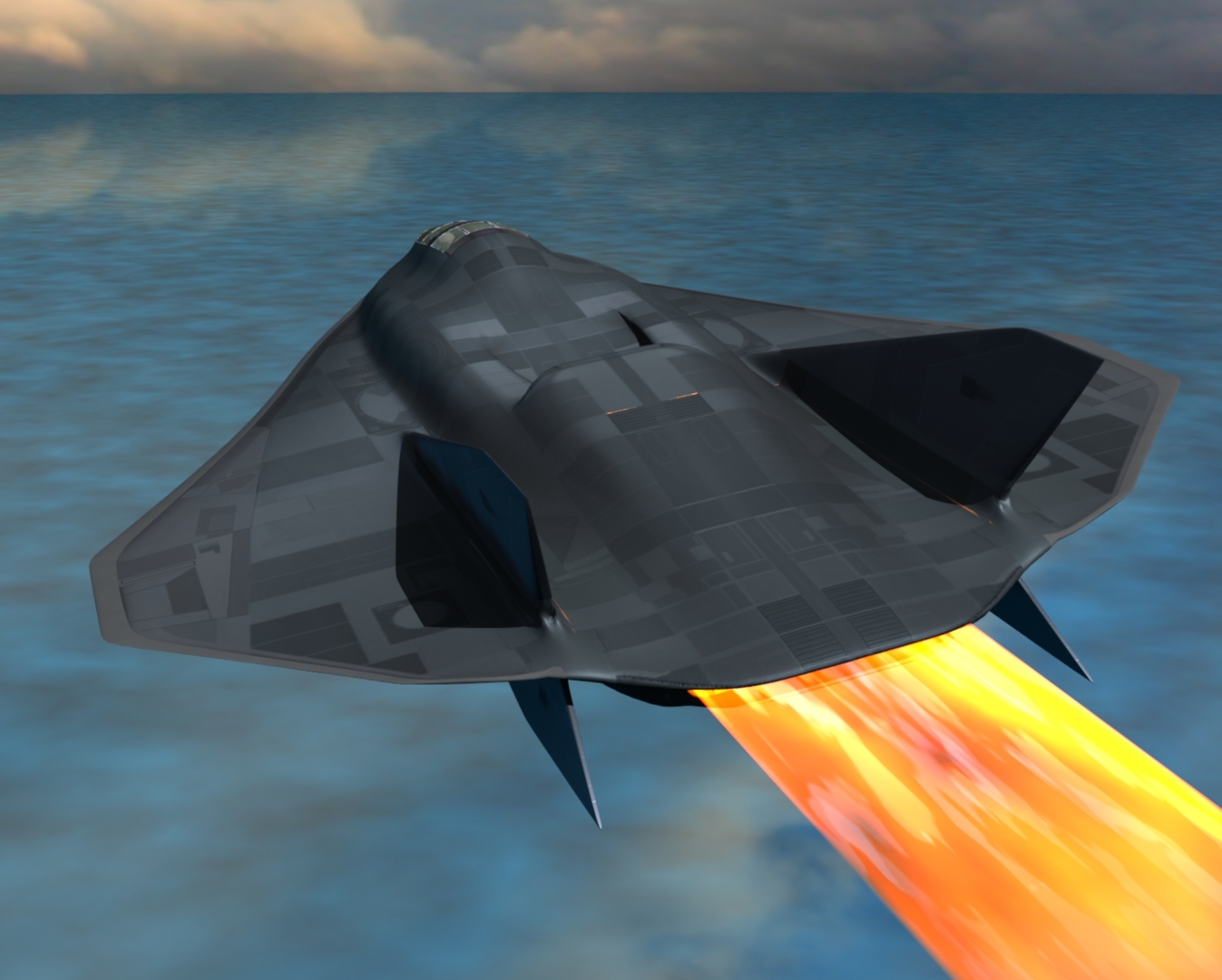 aurora secret reconnaissance aircraft 3d model